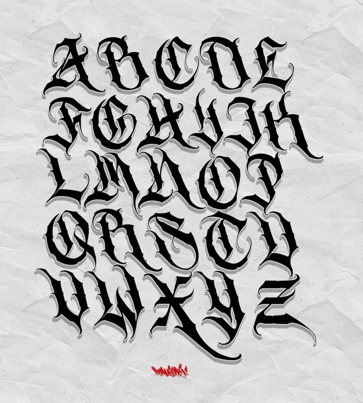 Evil Letters Procreate Brush Pack. - TORUS 1